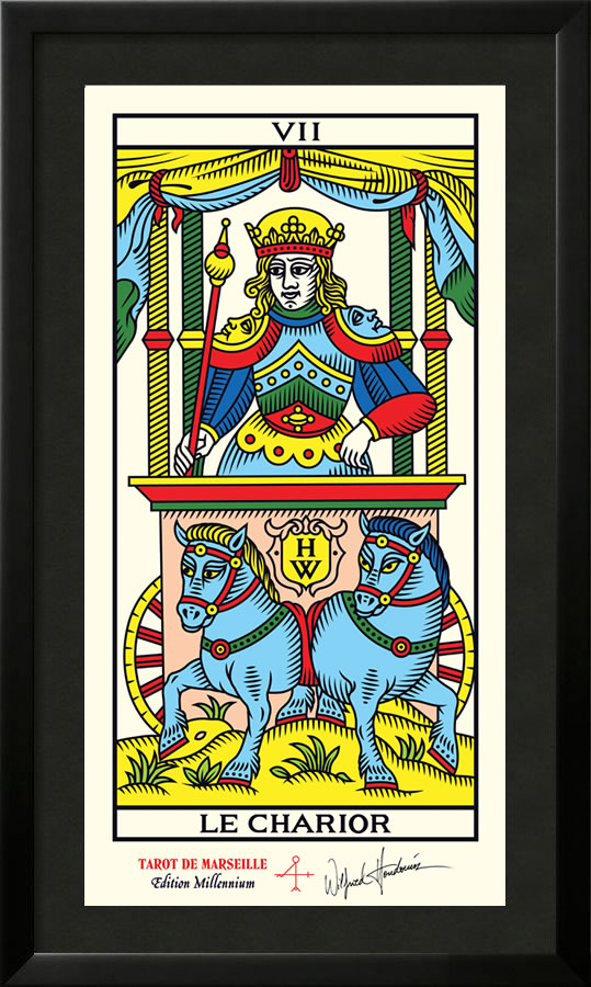 Quadro Emoldurado Taro De Marseille Arcano Maior 7 O Carro Edition Millenium De Wilfried