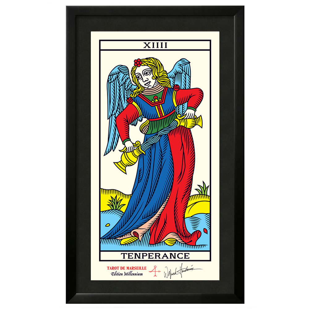 Quadro Emoldurado Taro De Marseille Arcano Maior 14 A Temperança Millenium De Wilfried Houdouin