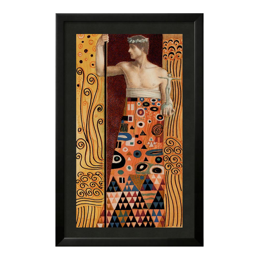 Quadro Emoldurado Tarô Golden Klimt Arcano Maior 4 O Imperador De Gustave Klimt Escola De