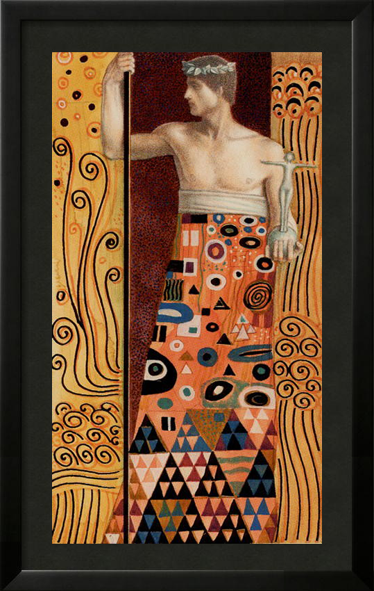 Quadro Emoldurado Tarô Golden Klimt Arcano Maior 4 O Imperador De Gustave Klimt Escola De